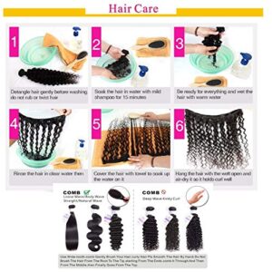 Hair Extensions, Wigs & Accessories Malaysian Kinky Curly Hair 3 Bundle Deals Non Remy Human Hair Weave Extension Natural Black Human Hair Wig for Women (Length : 26 28 28)