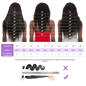 Hair Extensions, Wigs & Accessories Hair Wig Brazilian Deep Wave Hair Wig Bundles With Closure Free Part 100% Human Hair Non Remy 3 Pcs Weft & 1 Pc Closure for Women