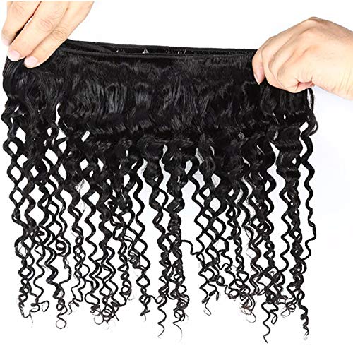 Hair Extensions, Wigs & Accessories Peruvian Kinky Curly Hair 3 Bundles with 13 * 4 Closure Human Hair Bundles Human Hair Weave Hair Extension for Women