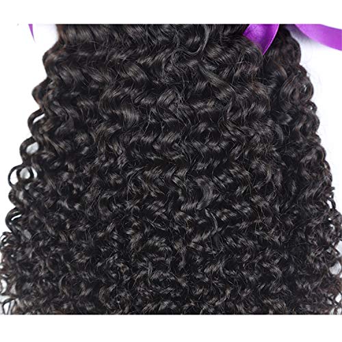 Hair Extensions, Wigs & Accessories Peruvian Kinky Curly Hair 3 Bundles with 13 * 4 Closure Human Hair Bundles Human Hair Weave Hair Extension for Women