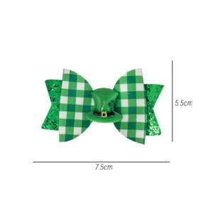 10PCS St. Patrick's Day 6 Shamrock Hairclip Plus 4 Hair Bow Clip Package Glitter Shamrock Bow Hair Barrette Seasonal Hair Bow Hairgrips Bow Hairpin for Girls Toddlers Teens Children Kids St. Patrick's Day Party Hair Accessories 10PCS