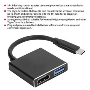 USB C Hub HDMI Adapter, 3 In 1 Type C Hub Docking Station Type?C to PD/HDMI/USB3.0 Adapter Plug and Play, for Data Transmission