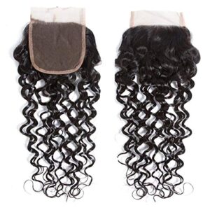 Hair Extensions, Wigs & Accessories Water Wave 3 Bundles with 13 * 4 Closure Human Hair Bundles with Closure Human Hair Weave Hair Extension for Women