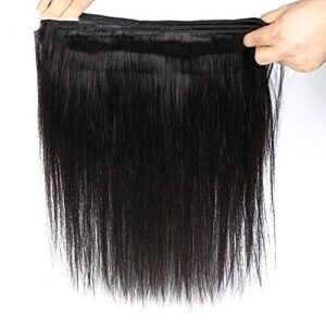 Hair Extensions, Wigs & Accessories Hair malaysian straight Hair 3 Pcs Human Hair Bundles Non Remy Hair Extention 8-28 inch Body Hair Wig for Women (Length : 24 26 26)