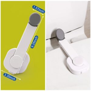 Fangze Toilet Locks Baby Proof - Upgraded 3 Pack Baby Proofing Toilet Safety Seat Lock for Toddlers, Toilet Lid Lock Fit Most Toilet Seats White