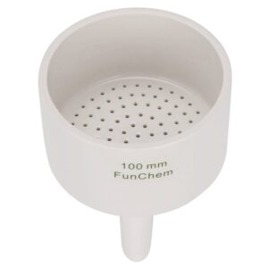 funchem porcelain buchner funnel, 100 mm porcelain buchner filter funnel o.d. 10 cm i.d. 9.2 cm lab funnels