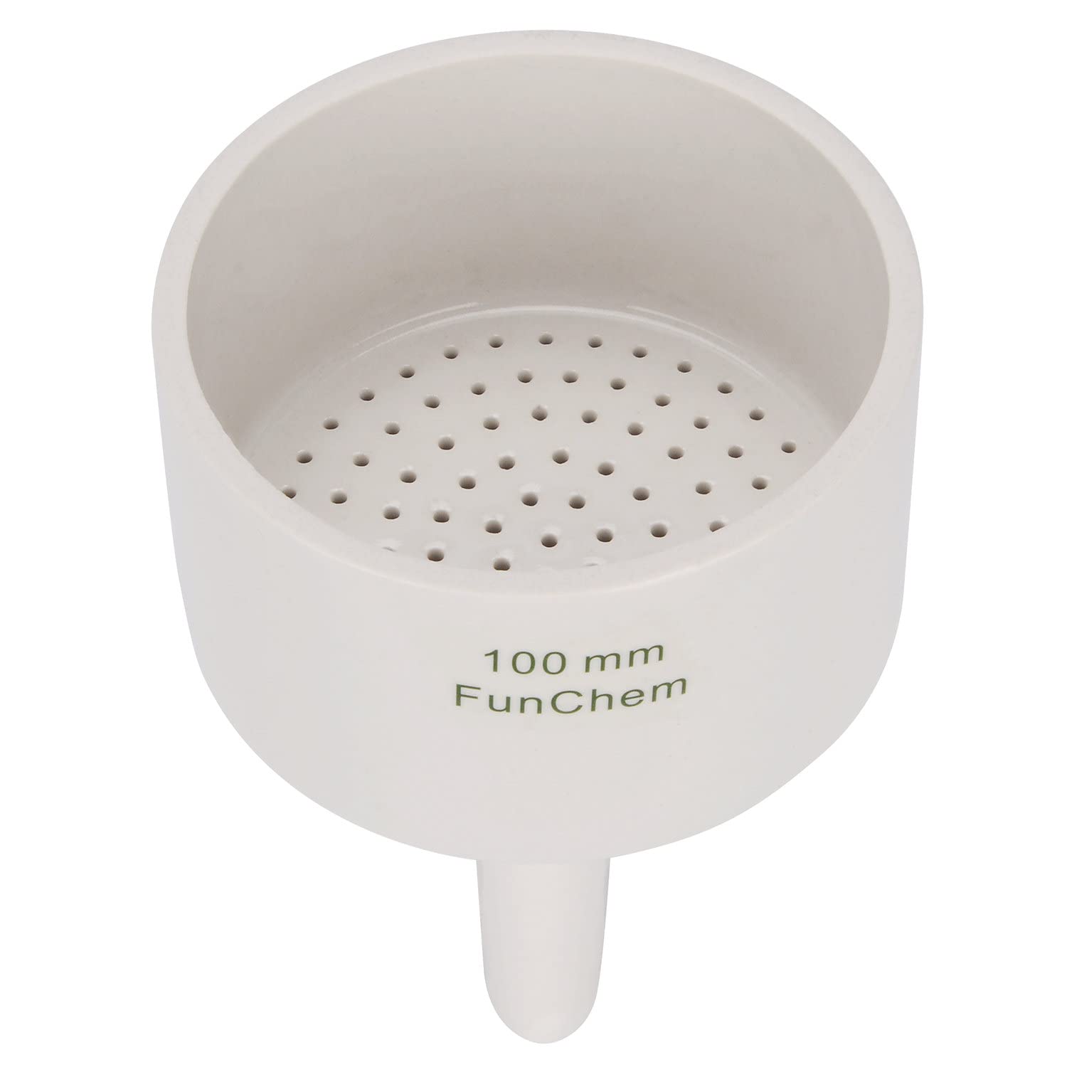 FunChem Porcelain Buchner Funnel, 100 mm Porcelain Buchner Filter Funnel O.D. 10 cm I.D. 9.2 cm Lab Funnels