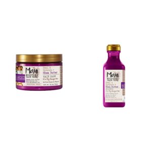 maui moisture shea butter shampoo, hair mask & leave-in conditioner treatment for deep nourishment and healing hydration