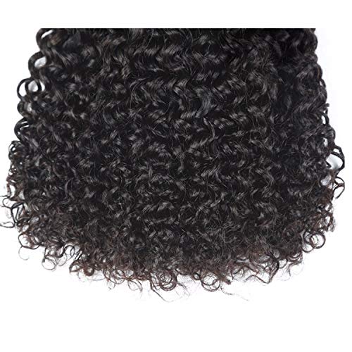 Hair Extensions, Wigs & Accessories Mongolian Kinky Curly Hair 3 Bundles With 4 * 4 Closure Lace Free Part Human Hair Weave 3 Bundles With Closure Non Remy Hair Extension for Women