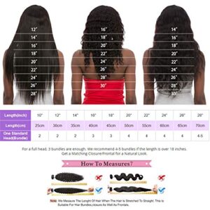 Hair Extensions, Wigs & Accessories Water Wave 3 Bundles with 13 * 4 Closure Human Hair Bundles with Closure Human Hair Weave Hair Extension for Women