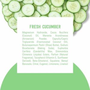 Schmidt's Aluminum-Free Vegan Deodorant Fresh Cucumber 4 Count for Women and Men, with 24 Hour Odor Protection, Natural Ingredients, Cruelty-Free, 2.65 oz