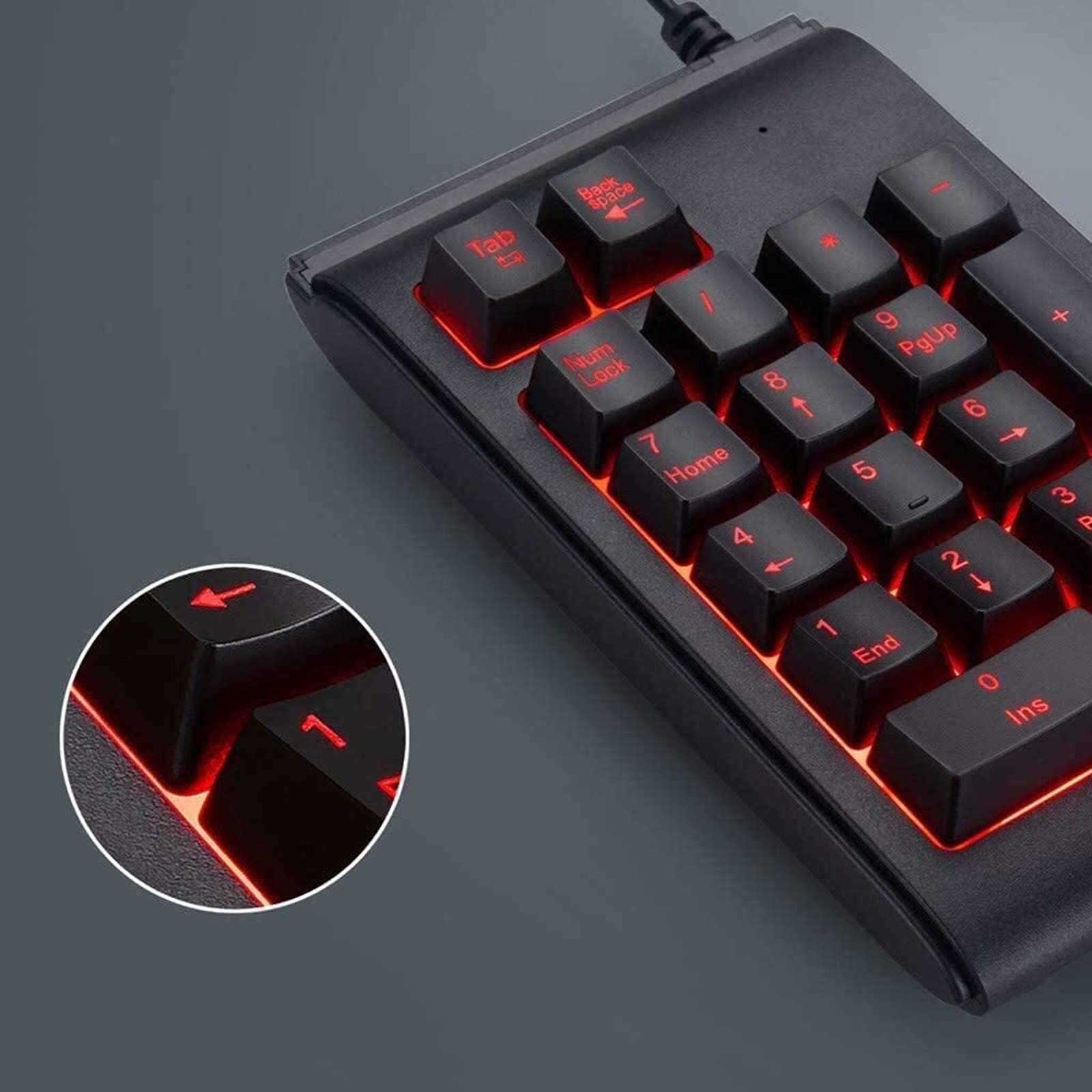 XYLXJ Gaming Keyboard and Mouse, Wired Gaming Machine Ergonomic Keyboard Laptop Computer Tablet Alloy Can Be Stable and Durable Keyboard With 19 Keys Numeric Keypad