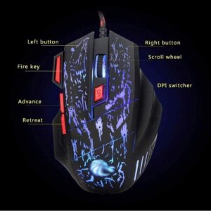 XYLXJ Gaming Keyboard and Mouse, Keyboard and Mouse Wired Gaming Keyboard and Mouse Combo RGB Backlit Gaming Keyboard