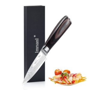 5'' paring knife - ultra sharp meat cleaver high carbon german stainless steel vegetable kitchen knife, multipurpose asian chef knife for home and kitchen with ergonomic handle (5'' paring knife)