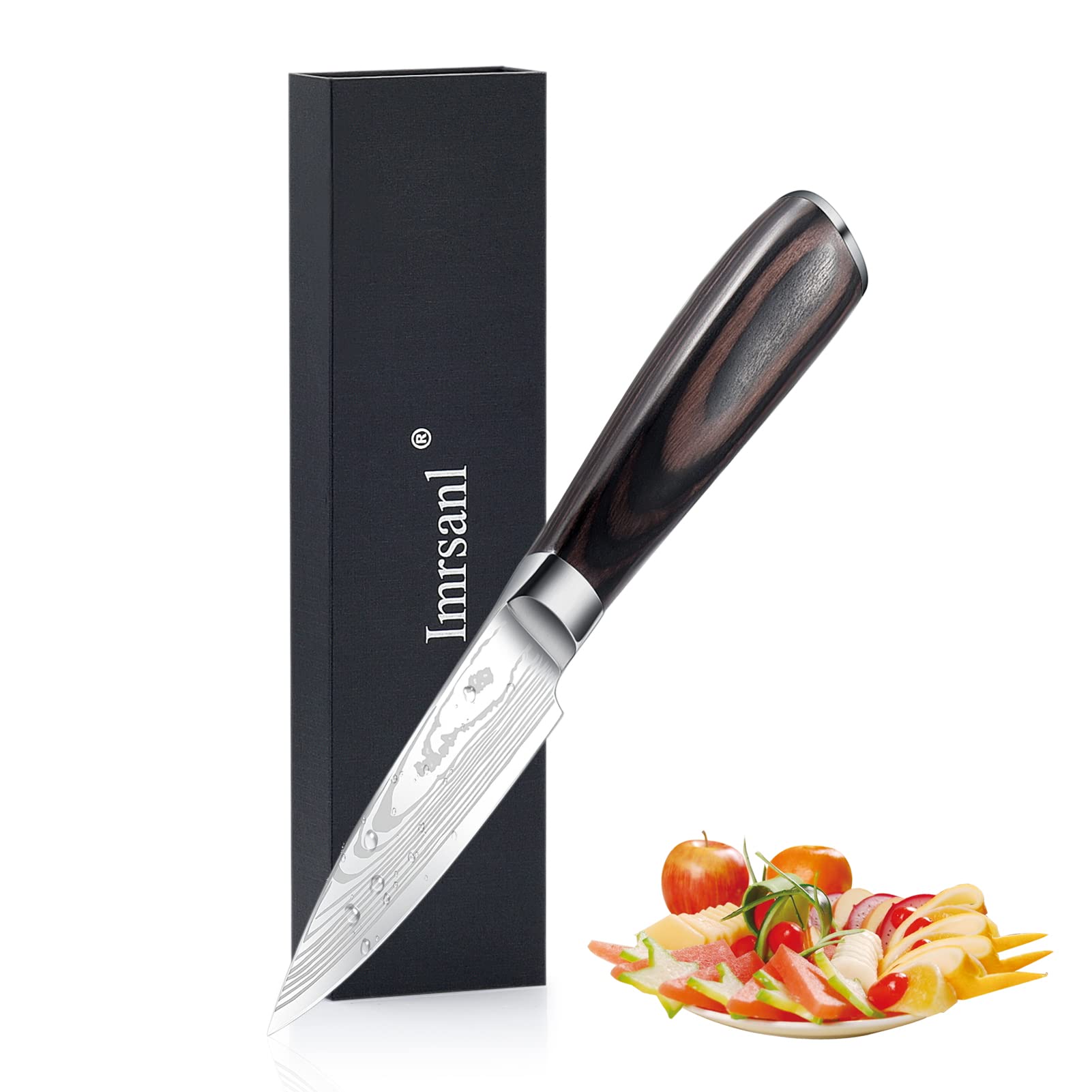 5'' Paring Knife - Ultra Sharp Meat Cleaver High Carbon German Stainless Steel Vegetable Kitchen Knife, Multipurpose Asian Chef Knife for Home and Kitchen with Ergonomic Handle (5'' Paring Knife)