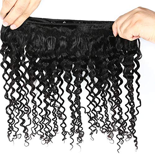 Hair Extensions, Wigs & Accessories Malaysian Kinky Curly Hair 3 Bundle Deals Non Remy Human Hair Weave Extension Natural Black Human Hair Wig for Women (Length : 26 28 28)