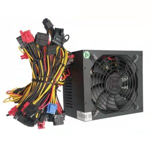 rovjk mining power supply 1800w support 8 gpu cards for psu (110v-220v), suitable btc eth etc zec zcash dgb xmr miners (with cord supply)