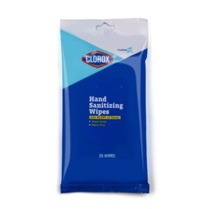 clorox pro hand wipes in resealable pouch, 20 ct | clorox alcohol free wipes with bzk | clorox hand wipes, travel hand wipes, alcohol free hand wipes, wipes for hands