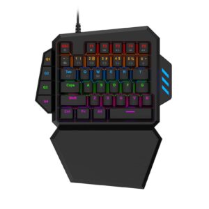 purplelu 39-key backlit gaming keyboard, one-handed mechanical keyboard, convenient mini ergonomic game handle, suitable for gamers