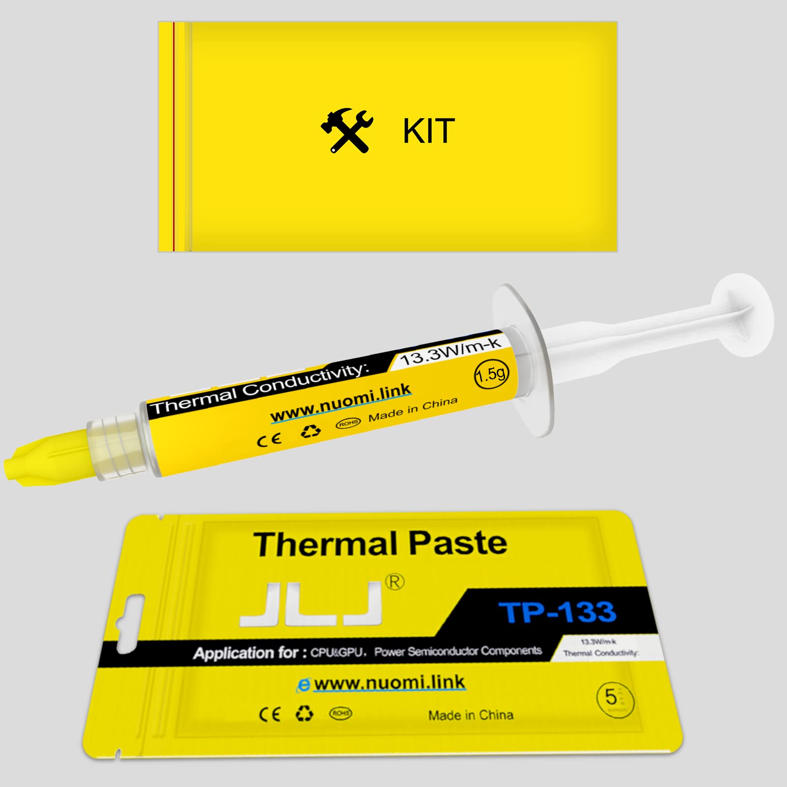 JLJ Thermal Paste 1.5g CPU Thermal Paste Silicon Grease Compound CPU Paste Heatsink Based High Performance Thermal Paste CPU Thermal Paste