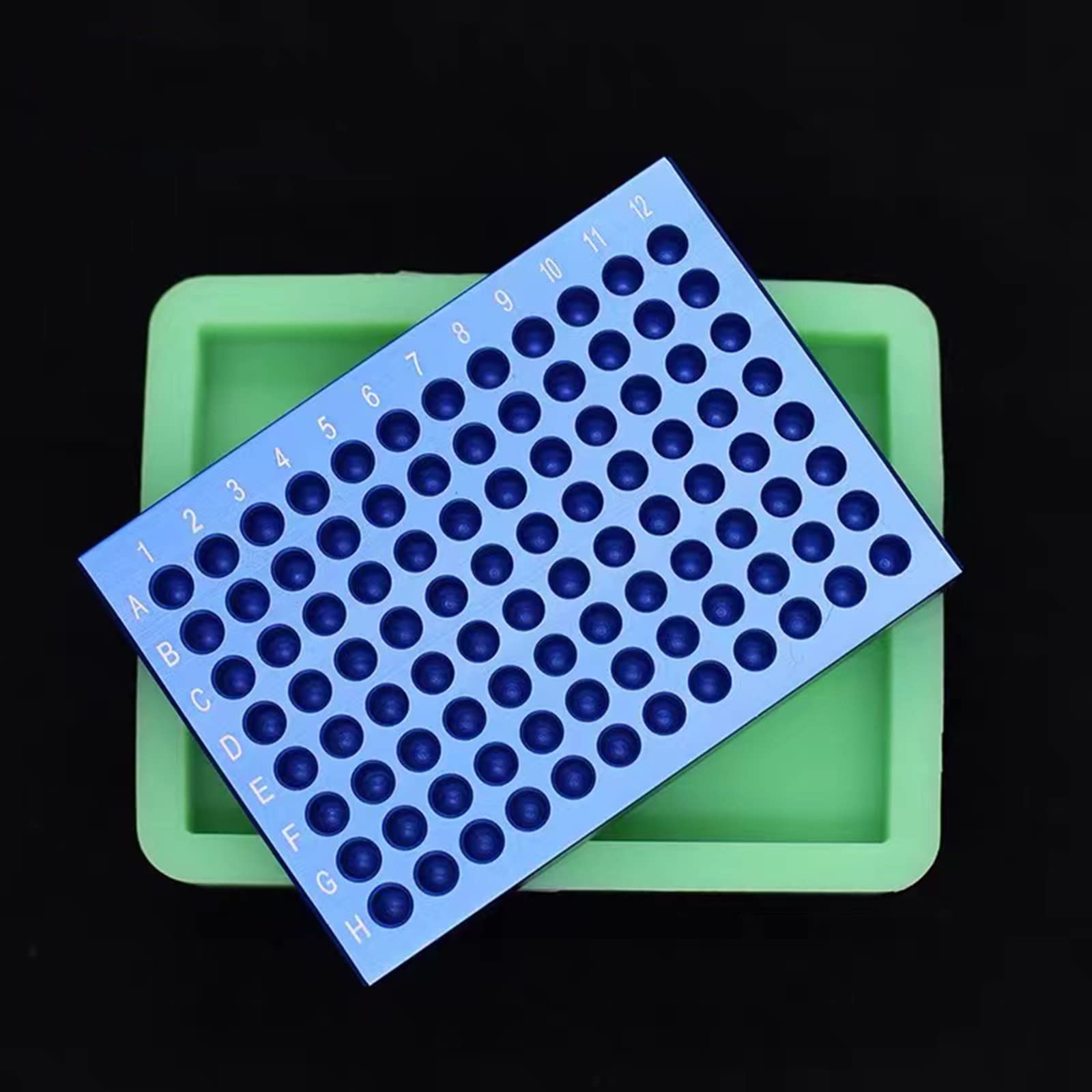 Aluminum Cooling Block - PCR Plate Cooler ，96-Well for 0.2 mL Tubes, Strips or 96-Well Plates (96-Well)