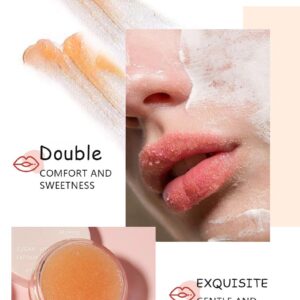 Lip Scrub, (Caramel) Lip Scrubs Exfoliator & Moisturizer Lip Brightening Lip Exfoliator for Dark Lips, Gentle Exfoliation Lip Care Products, Repair Dry & Cracked Lips by Samnyte