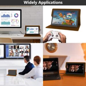 7" Raspberry Pi Touchscreen, 1024x600 HDMI IPS Portable Monitor with Leather Case for Raspberry Pi, Laptop, PC, Win11/10/8/7