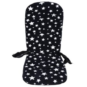 Pinsofy Baby Pushchair Cushion, 2 Same Sides Universal Baby Stroller Cushion Pad for Infant Pram( [Black Star] )