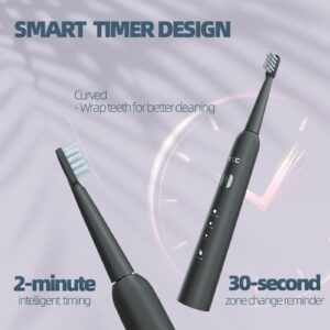 GEC Sonic Electric Toothbrush for Adults,8 Brush Heads Sonic Toothbrush with 40000 VPM,Charge Once Last for 365 Days,6 HIGH-Performance Brushing Modes,Sonic Electric Toothbrush