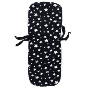 pinsofy baby pushchair cushion, 2 same sides universal baby stroller cushion pad for infant pram( [black star] )