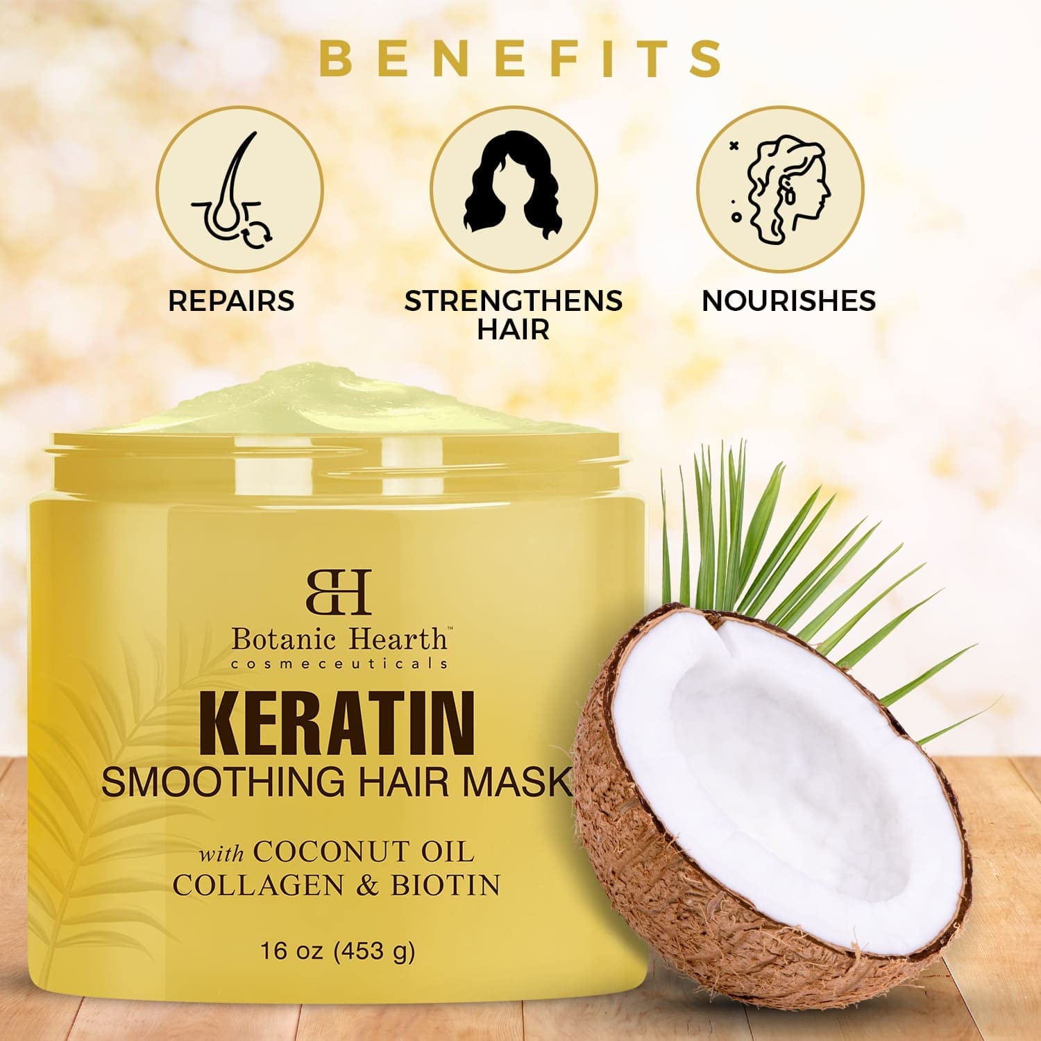 Botanic Hearth Keratin Hair Mask (16 oz) and Tea Tree Shampoo et (16 fl oz) Bundle