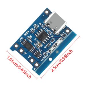 Alinan 5pcs TP4056 Charging Module Type C USB Lithium Battery Charging Board BMS 5V 1A Li-ion Micro USB Charge Module Protection with 5pcs 3.7V 18650 Battery Holder Bundle with Wire