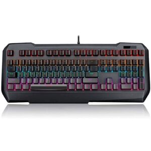 XYLXJ Mechanical Wired E-Sports Gaming Keyboard, RGB Mixed Backlit, Full-Size Without Conflict for Office Typing and Gaming