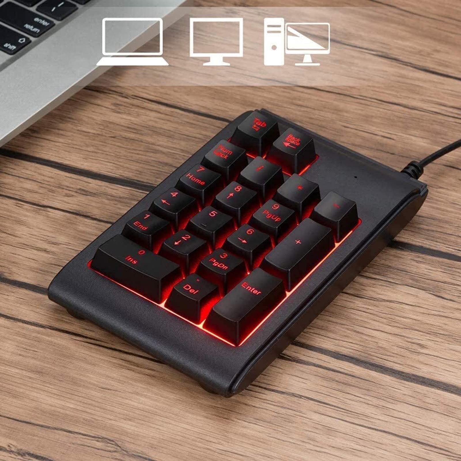 XYLXJ Gaming Keyboard and Mouse, Wired Gaming Machine Ergonomic Keyboard Laptop Computer Tablet Alloy Can Be Stable and Durable Keyboard With 19 Keys Numeric Keypad