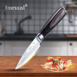 5'' Paring Knife - Ultra Sharp Meat Cleaver High Carbon German Stainless Steel Vegetable Kitchen Knife, Multipurpose Asian Chef Knife for Home and Kitchen with Ergonomic Handle (5'' Paring Knife)