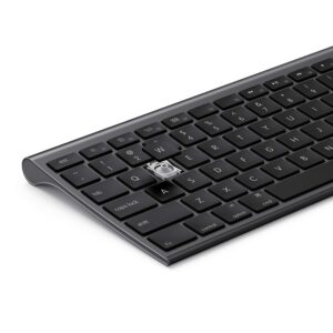 Bluetooth Keyboard for Mac, Multi-Device Rechargeable Keyboard, Ultra-Slim Wireless Keyboard with Full-Size Number Pad, Compatible with Apple MacBook Pro/Air, iMac, iPhone, iPad