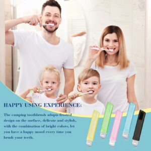 5 Pieces Travel Toothbrush Folding Toothbrush Soft Travel Toothbrush with Box Toothbrush Travel Case Potable Camping Toothbrush for Kids Teen Travel Camping Hiking School Business Trip Hotels 5 Colors