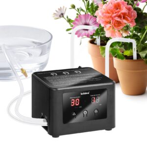 automatic watering system, briidea automatic plant waterer indoor, diy drip irrigation kit for vacation, power adapter, auto watering devices for 15 potted plants