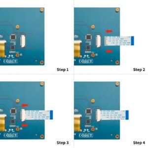 AURSINC 7 inch HDMI Screen LCD Display Monitor for Raspberry Pi 4 4B 3B+ 3B 3A+ 2B B+ Windows 7/8/10 | Capacitive Panel with DSI Cable | 800x480 Pixel | Plug&Play Driver Free (NOT Touchscreen)