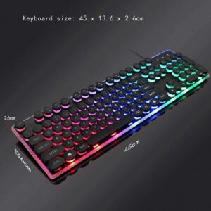 XYLXJ Gaming Keyboard and Mouse, Keyboard and Mouse Wired Gaming Keyboard and Mouse Combo RGB Backlit Gaming Keyboard