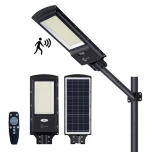 cilu sum solar lights,300w solar street light outdoor lighting,936 leds,6500k daylight outdoor motion sensor with remote control,ip65 waterproof security area flood light,for parking lot,yard,barn,etc