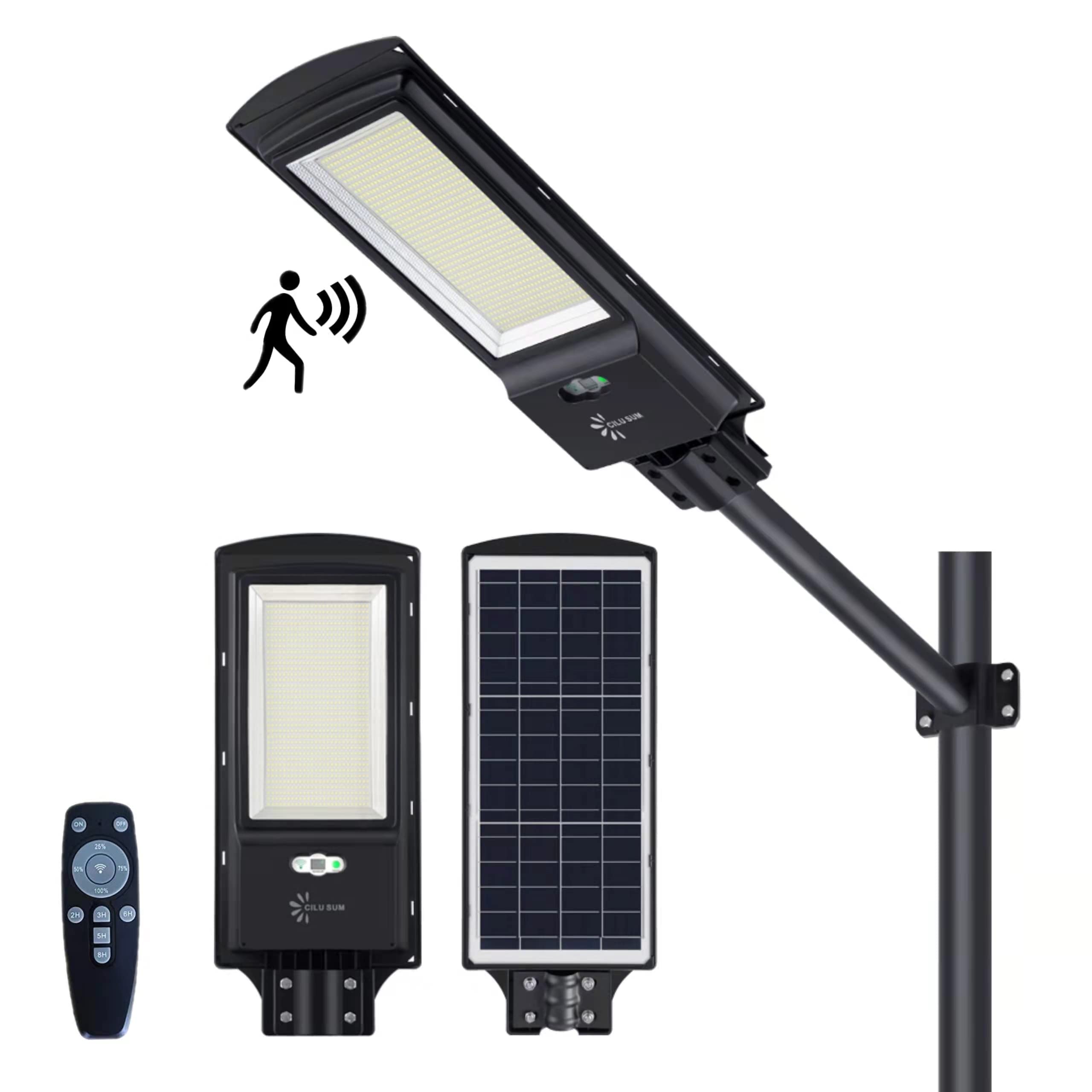 CILU SUM Solar Lights,300W Solar Street Light Outdoor Lighting,936 LEDs,6500k Daylight Outdoor Motion Sensor with Remote Control,IP65 Waterproof Security Area Flood Light,for parking lot,yard,barn,etc