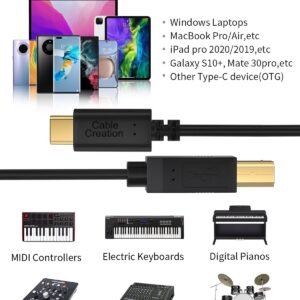 CableCreation 6-in-1 USB-C Hub with 4K 60HZ HDMI Bundle with USB B to USB C Printer Cable 6.6FT