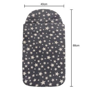 RUIXIA Winter Warm Thick Fleece Baby Stroller Sleeping Bag Detachable Universal Waterproof Toddlers Bunting Bag Double Zipper Closure Windshield Footmuff Newborn Infants Swaddle Blanket Pram Wrap