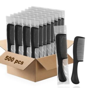 HQSLsund 60 Pack Widen Combs, Black, Plastic, Individually Wrapped for Hotel, Airbnb, Shelter/Homeless/Nursing Home/Charity, 60 Count