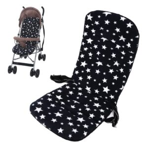 Pinsofy Baby Pushchair Cushion, 2 Same Sides Universal Baby Stroller Cushion Pad for Infant Pram( [Black Star] )