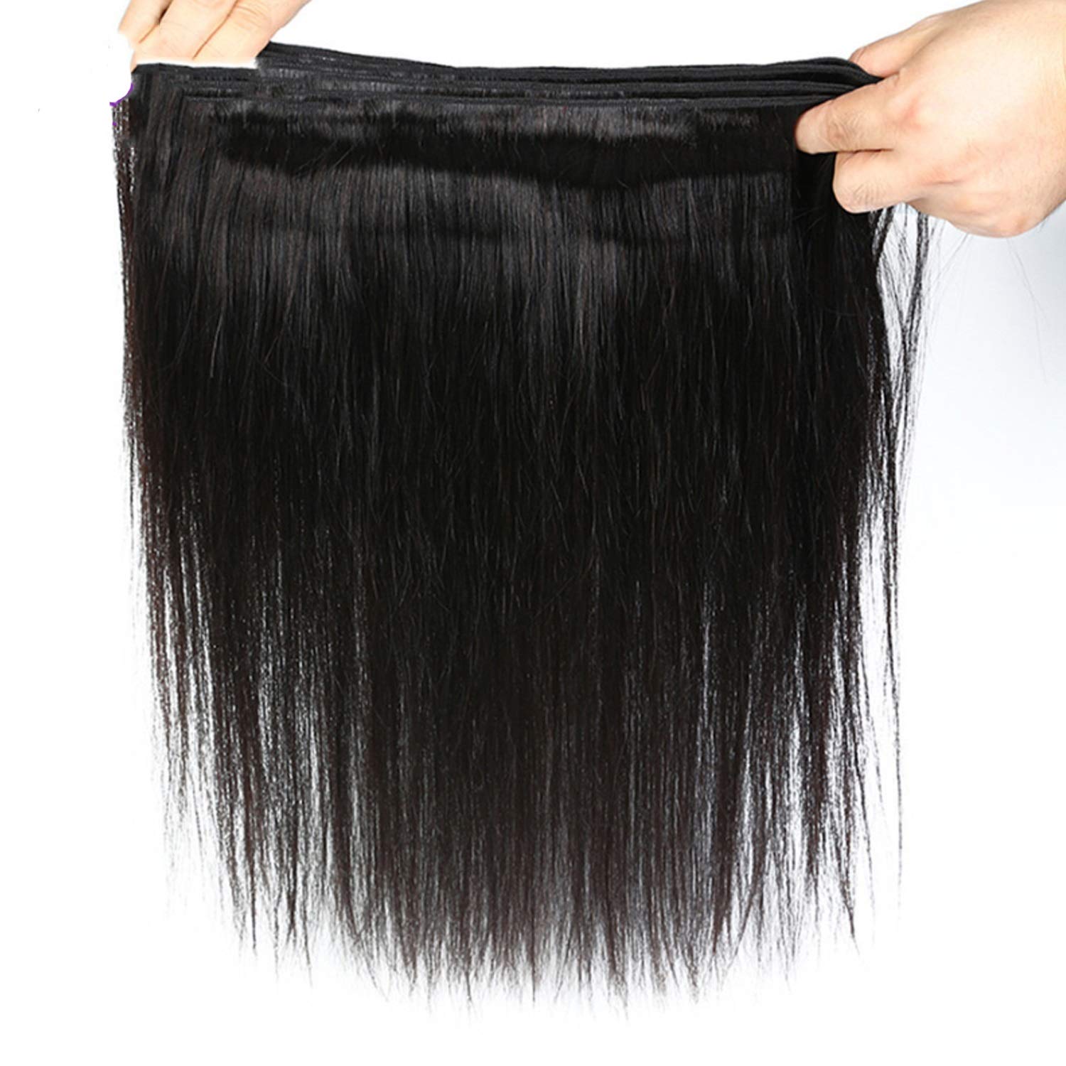 Hair Extensions, Wigs & Accessories Malaysian Straight Hair 4 Pcs Human Hair Bundles Non Remy Hair Extention Natural Black Body Hair Wig for Women (Length : 22 22 24 24)