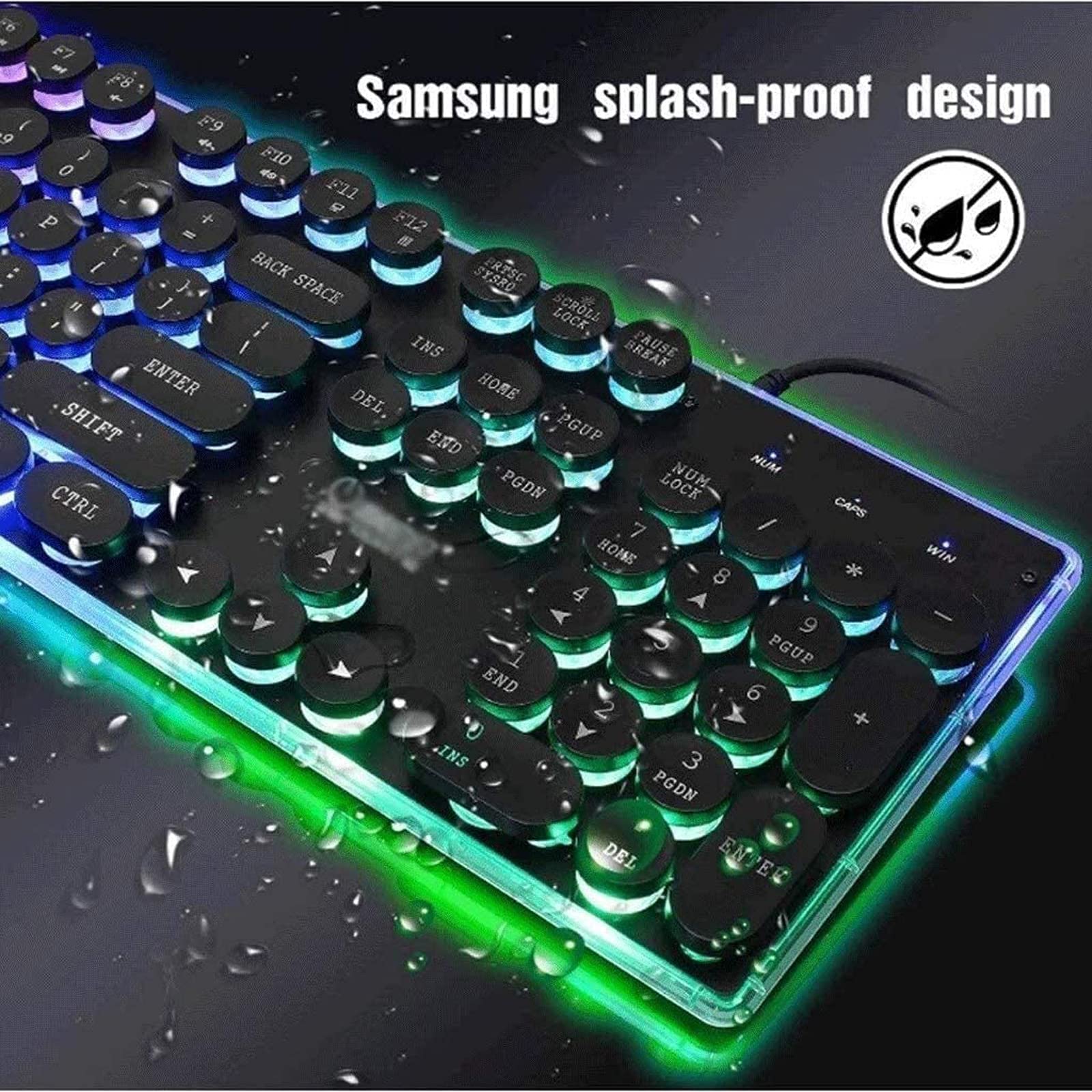 XYLXJ Gaming Keyboard and Mouse, Keyboard and Mouse Wired Gaming Keyboard and Mouse Combo RGB Backlit Gaming Keyboard