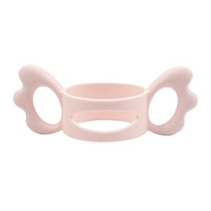 farever baby silicone bottle handles wide-neck baby bottle handle, outer diameter over 6cm for bottle (1 pack, pink)