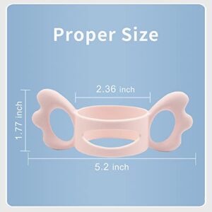 FAREVER Baby Silicone Bottle Handles Wide-Neck Baby Bottle Handle, Outer Diameter Over 6cm for Bottle (1 Pack, Pink)